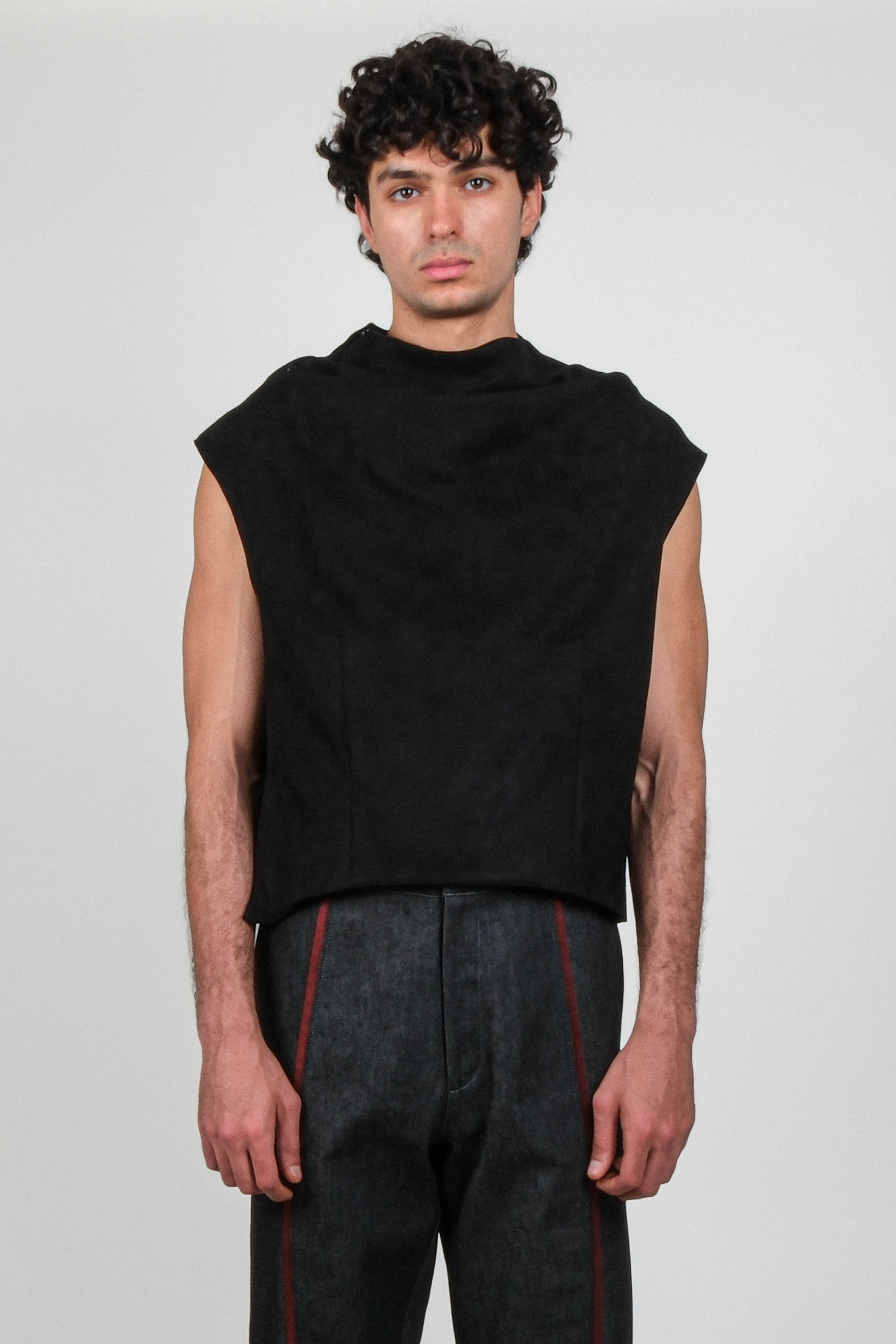 Draped Shoulder Vest